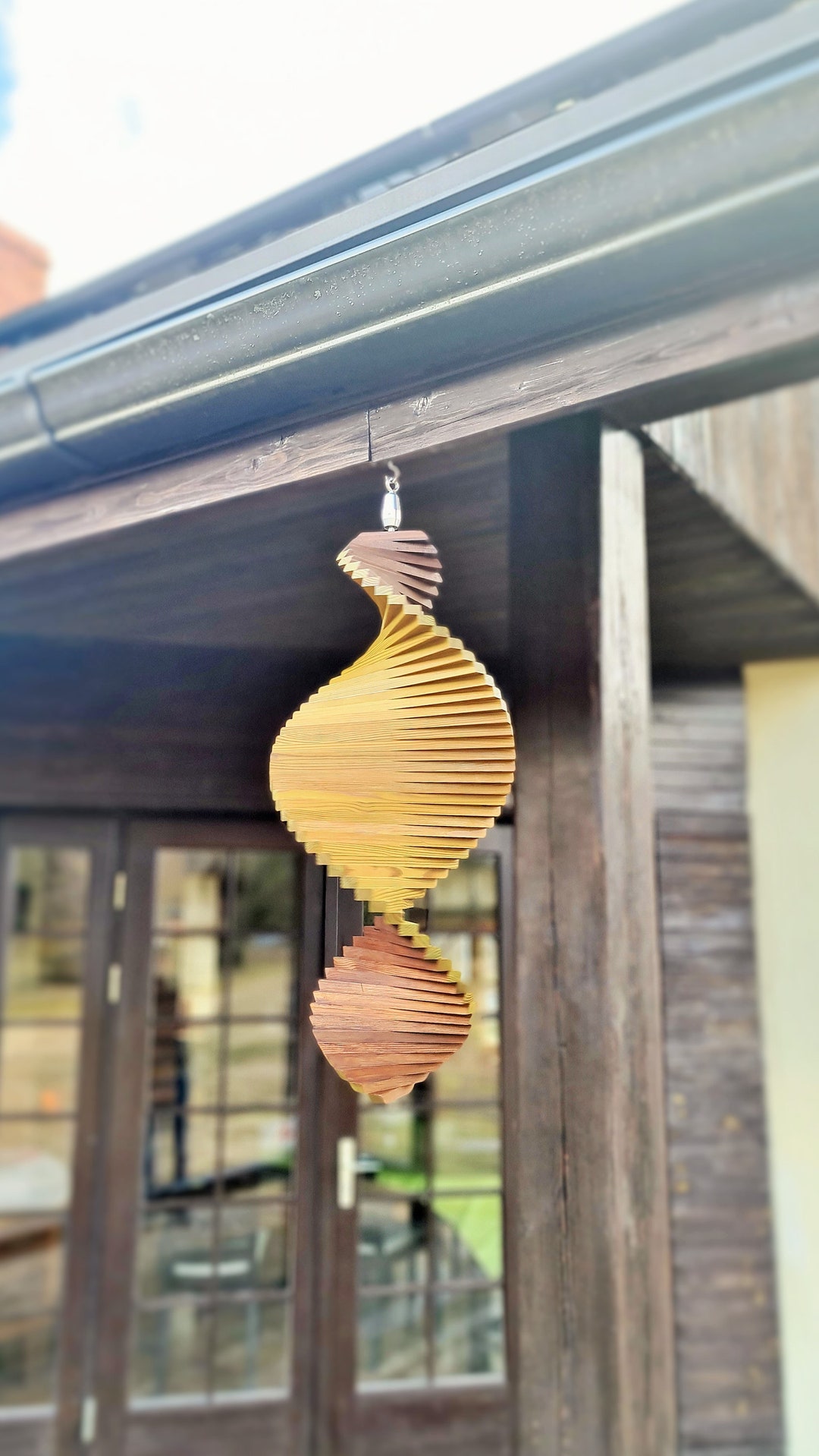 Wind Spinner Wooden Garden Decor Outside Windmill House Decoration ...