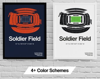 Soldier Field Poster - Etsy