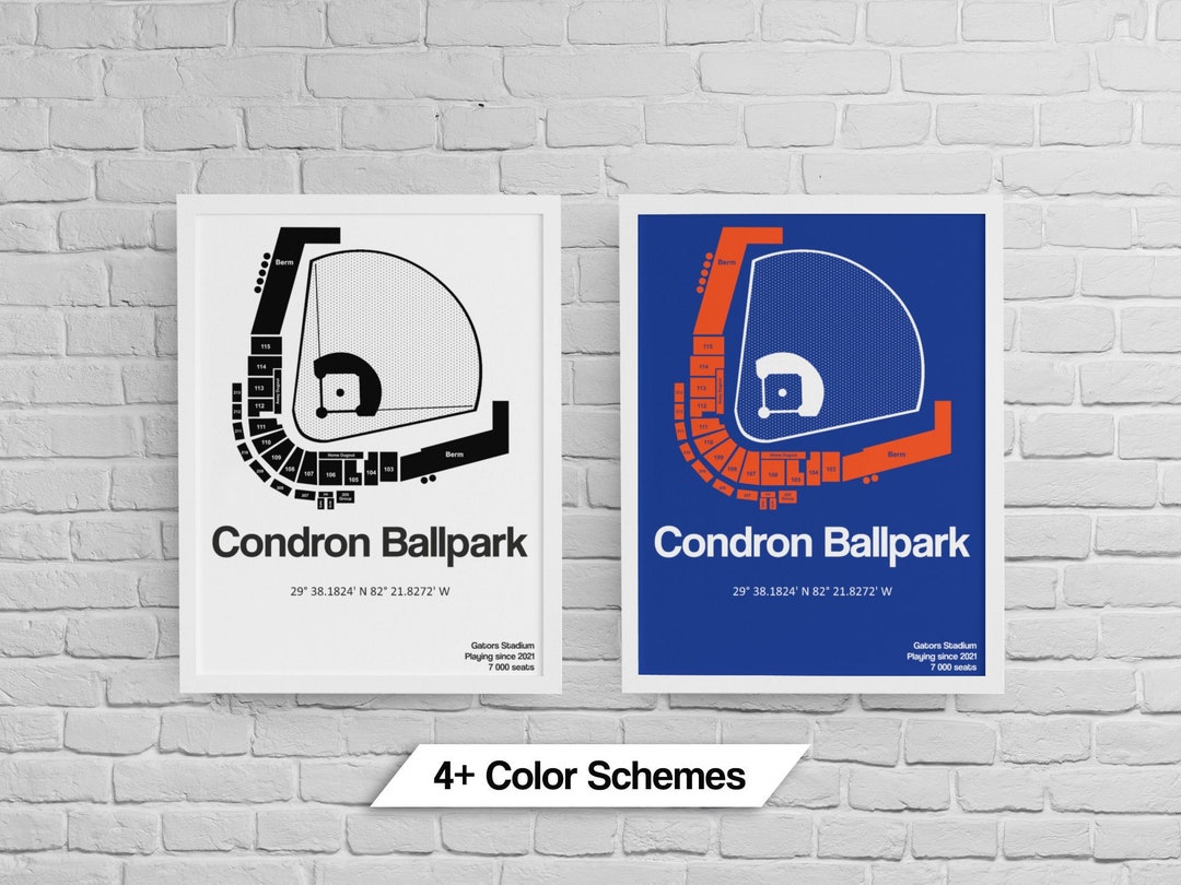 Florida Gators Poster Condron Ballpark Stadium Wall Art Print - Etsy