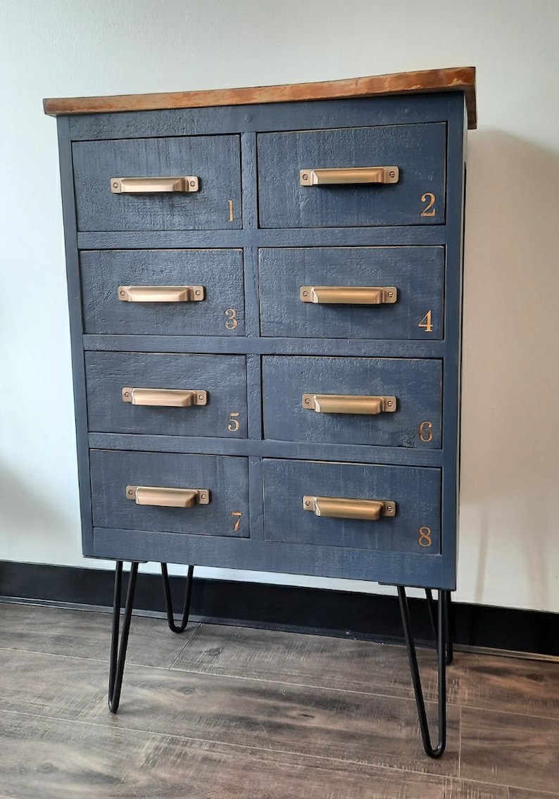 12 Drawer Apothecary Style Spalted Maple Cabinet - Etsy