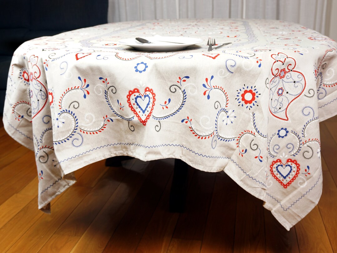 Portuguese Tablecloth Viana Traditional Print Rectangular Size L Beige ...