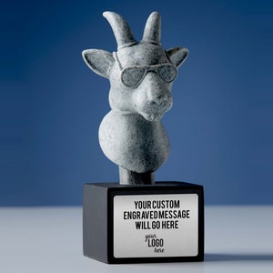 CUSTOM - G.O.A.T Trophy - Award Trophy - Personalized Engraving up to ...