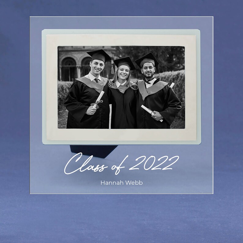 Personalized Engraved Glass Picture Frame - Graduation Gift - Class Of ...