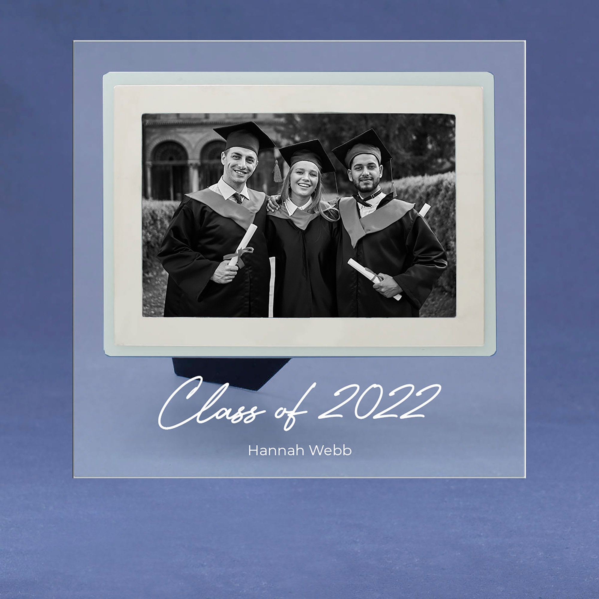 Personalized Engraved Glass Picture Frame - Graduation Gift - Class Of ...