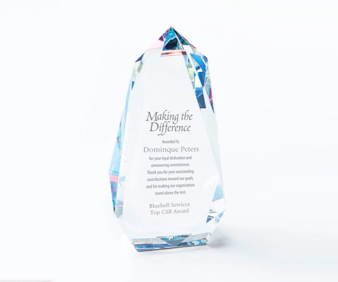 Vibrant Luminary Trophy - Prism - Award Trophy - Personalized Engraving ...