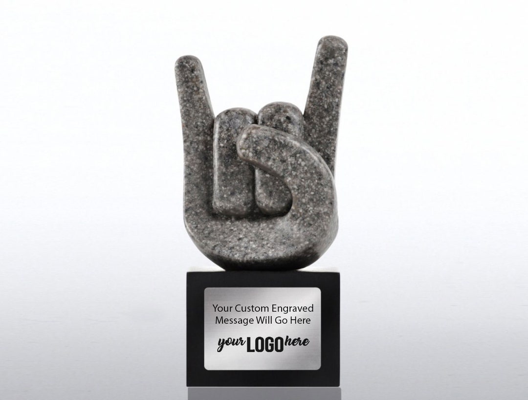 CUSTOM - Rock Star Trophy - Award Trophy - Personalized Engraving up to ...