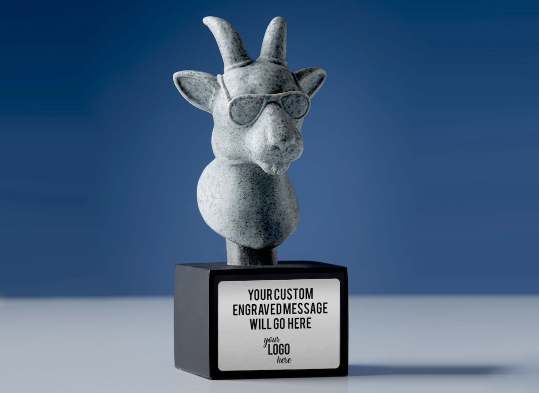 CUSTOM - G.O.A.T Trophy - Award Trophy - Personalized Engraving up to ...