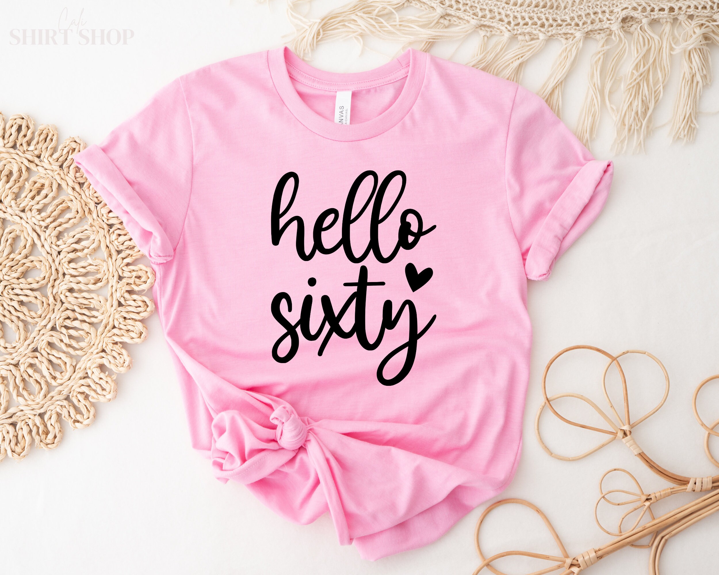 Hello Sixty Shirt 60th Birthday Shirt Hello 60th 60th Etsy