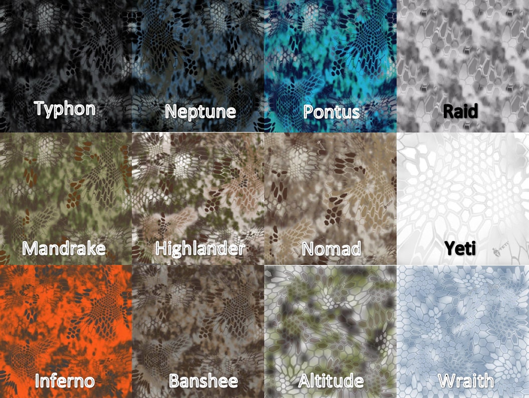 Kryptek Patterns Vinyl Wrap Air Release Matte Finish 12"x12" - Etsy