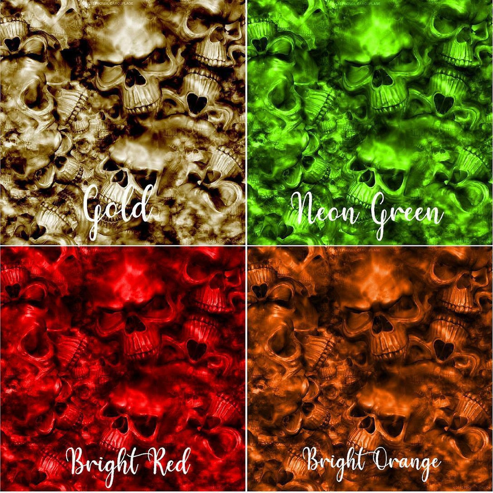 Skulls Vinyl Wrap Air Release Matte Finish Laminated for UV Protection ...