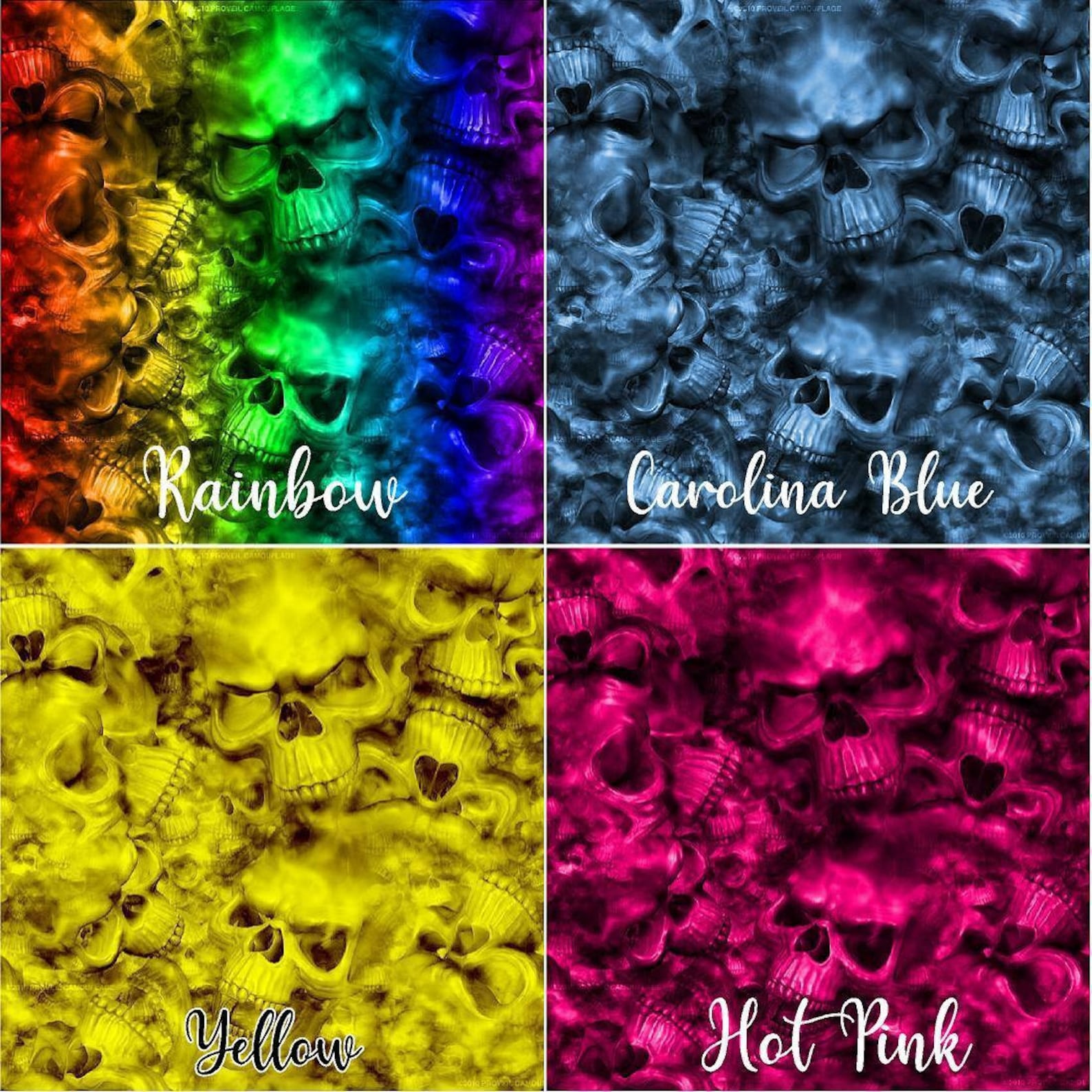 Skulls Vinyl Wrap Air Release Matte Finish Laminated for UV Protection ...