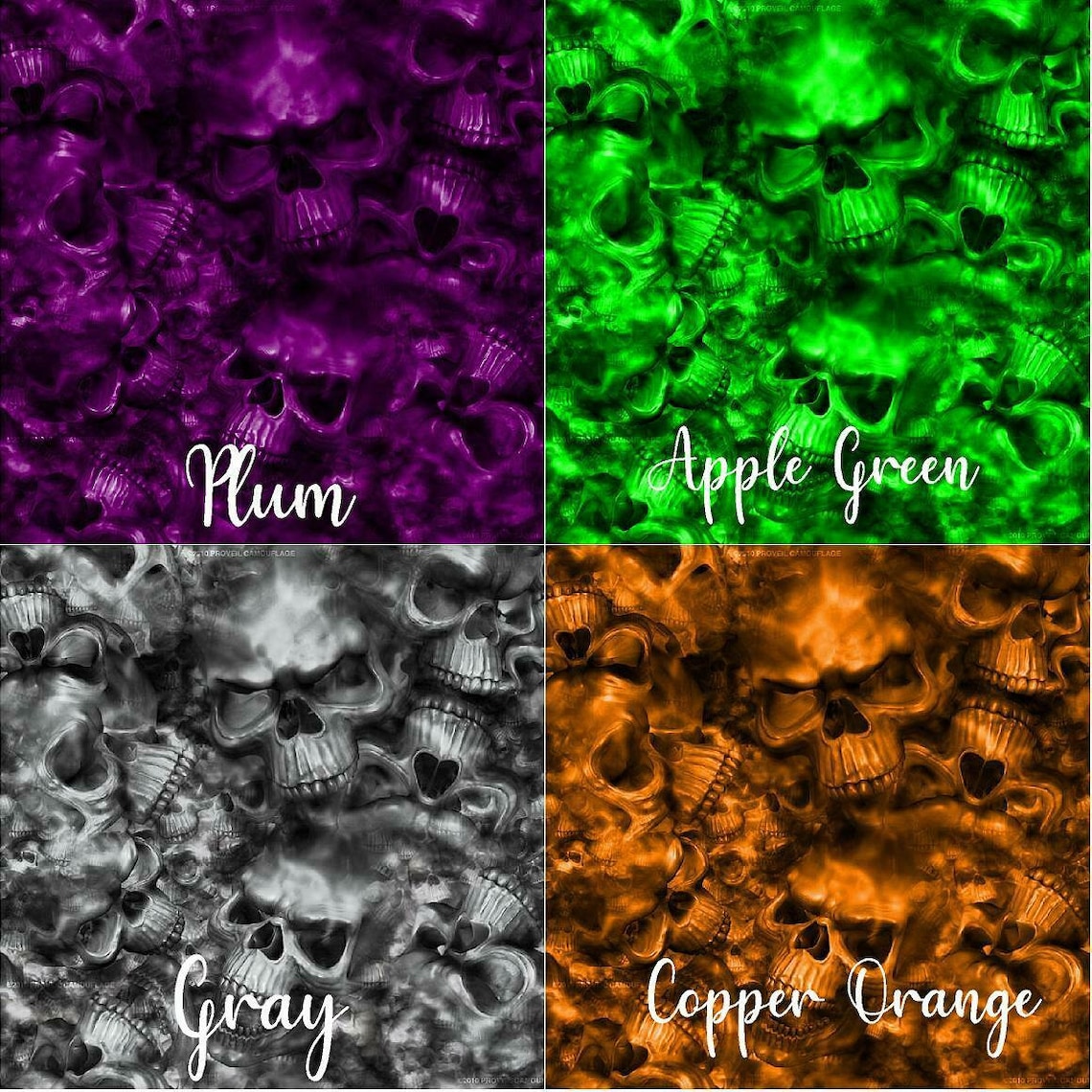 Skulls Vinyl Wrap Air Release Matte Finish 12"x12" - 12" X 144" - Etsy