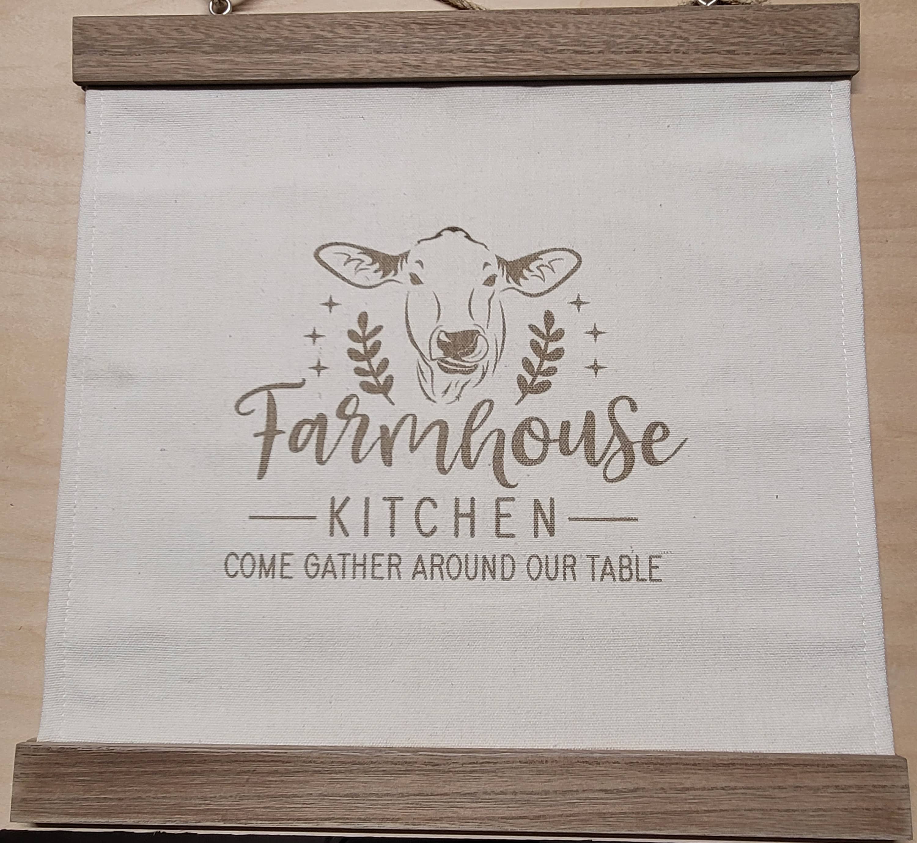 Laser Engraved Canvas Farmhouse Kitchen Wall Art - Etsy