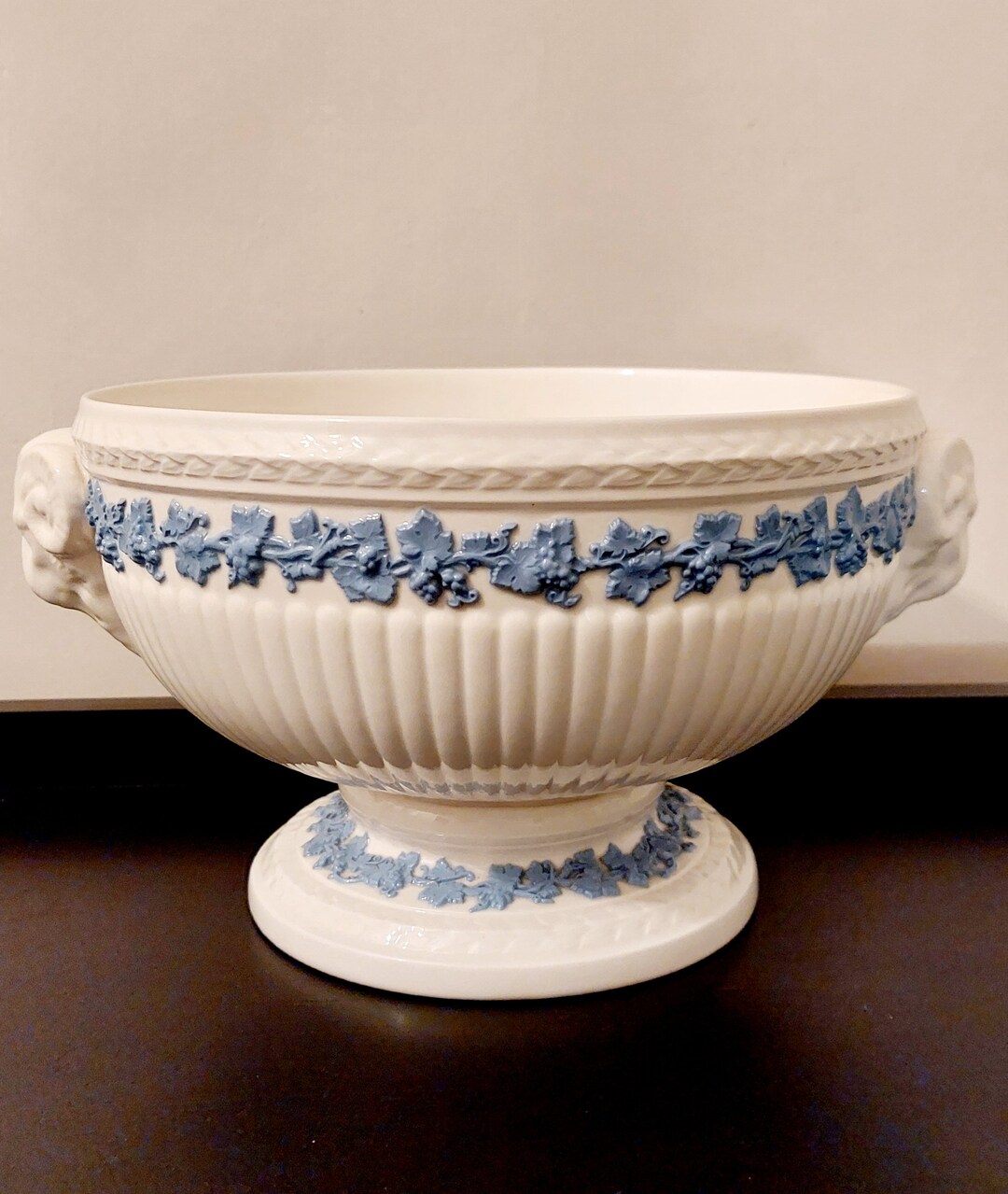 Vintage Wedgwood Queensware Fruit Bowl Lavender Vine on White Rare - Etsy