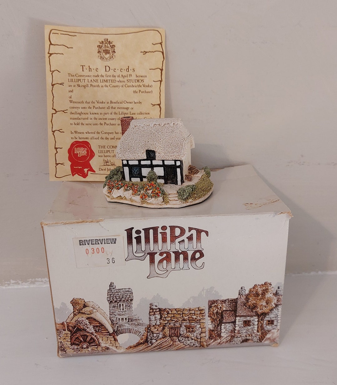 Vintage Lilliput Lane Riverview With Box and Deeds - Etsy
