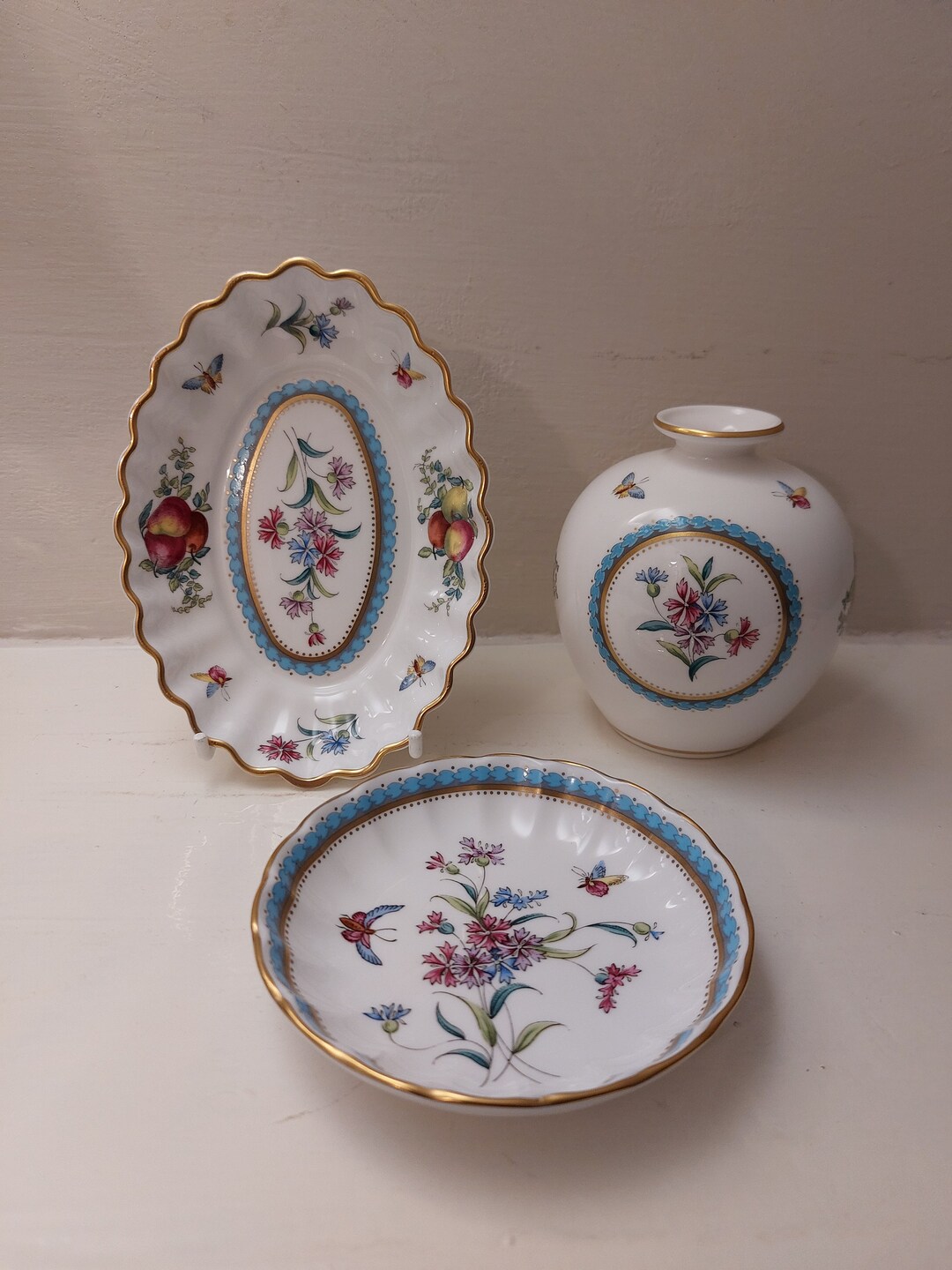 Vintage Spode Trapnell X3 Piece Set - Etsy UK