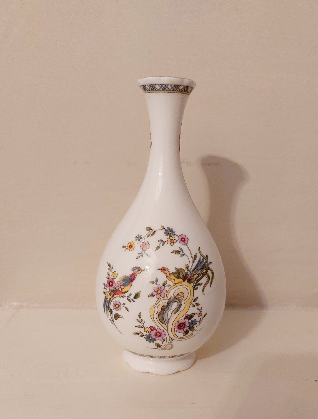 Vintage Coalport Paradise Bud Vase - Etsy