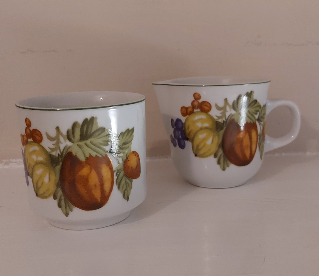 Vintage Royal Norfolk Fruit Design Open Sugar Bowl and Cream Jug - Etsy