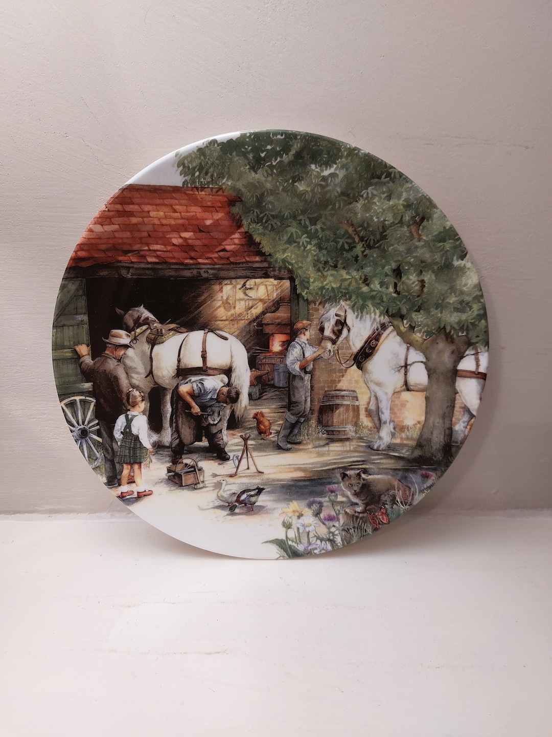 Vintage Royal Doulton Old Country Crafts the Blacksmith 8" Picture ...