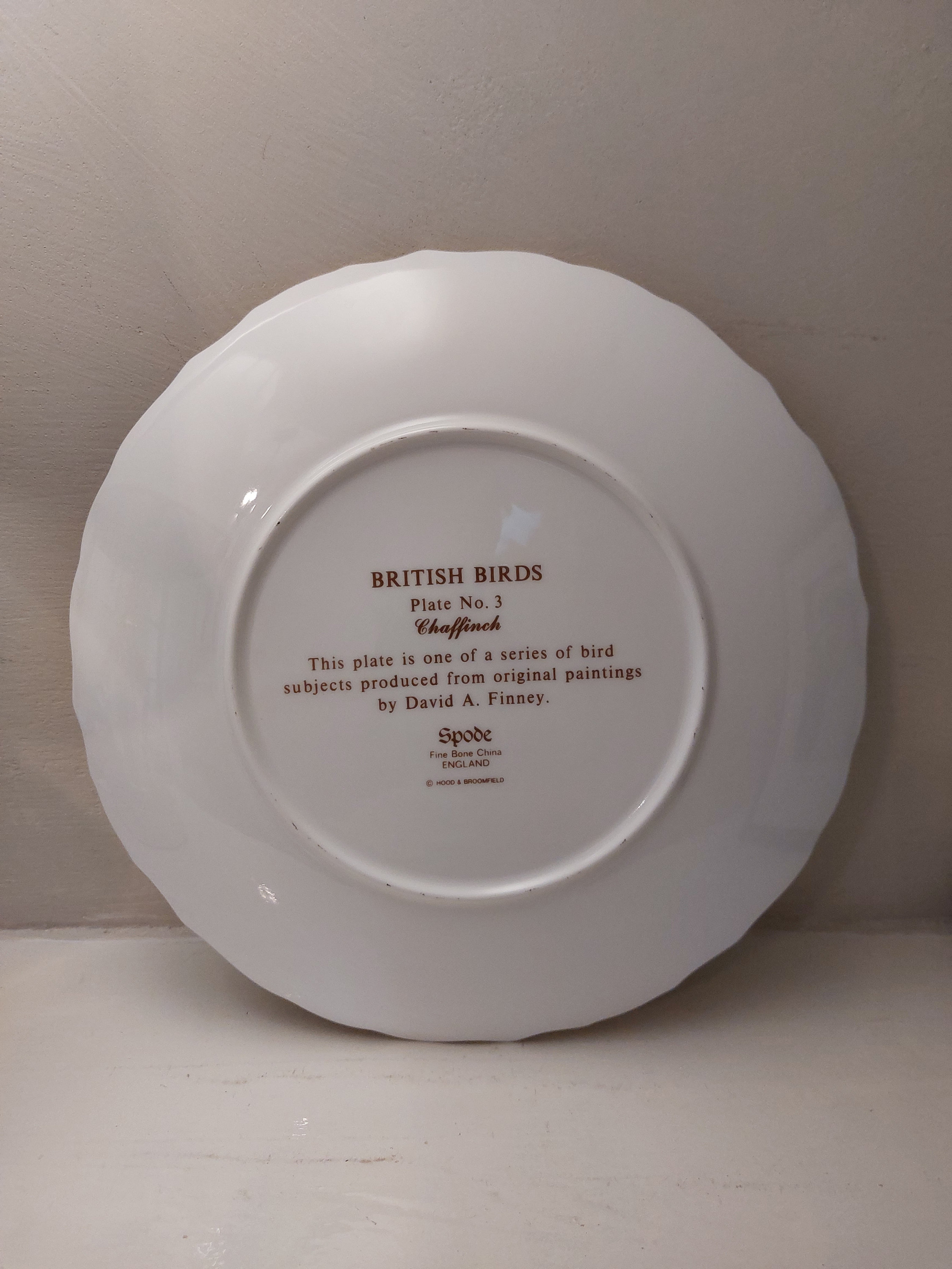 Vintage Rare Spode British Birds Chaffinch Picture Plate - Etsy