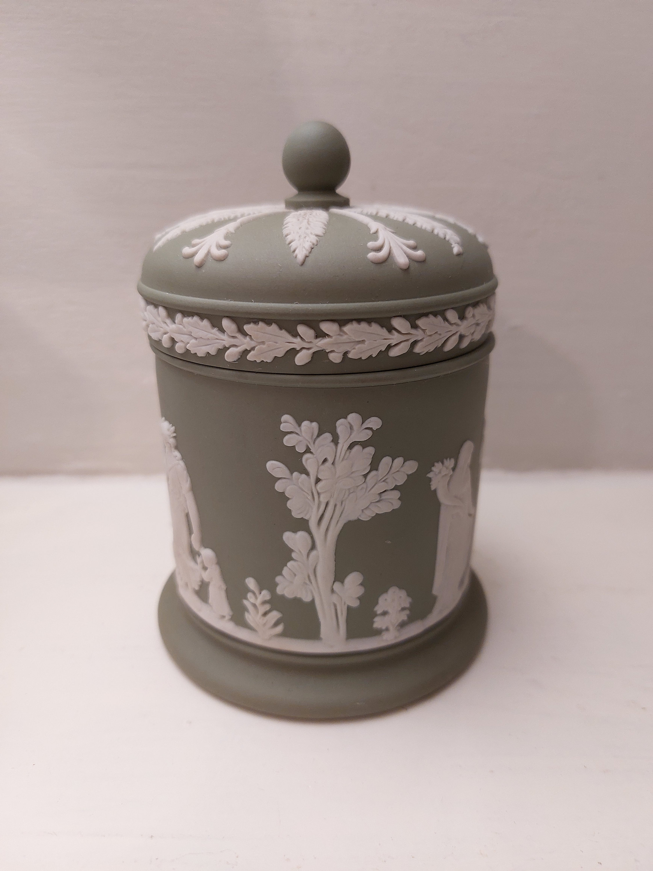 Vintage Wedgwood Green Jasperware Ginger Jar Apx 4.5 High - Etsy