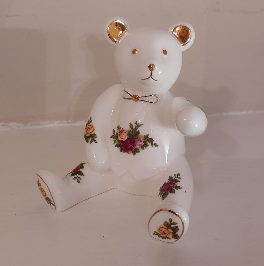 Vintage Royal Albert Old Country Roses Bear 4.5" - Etsy