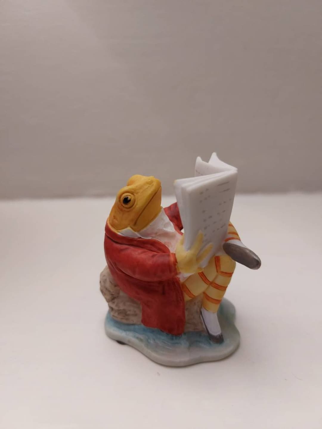 Vintage Peter Rabbit Beatrix Potter Mr Jeremy Fisher Reading Miniature ...