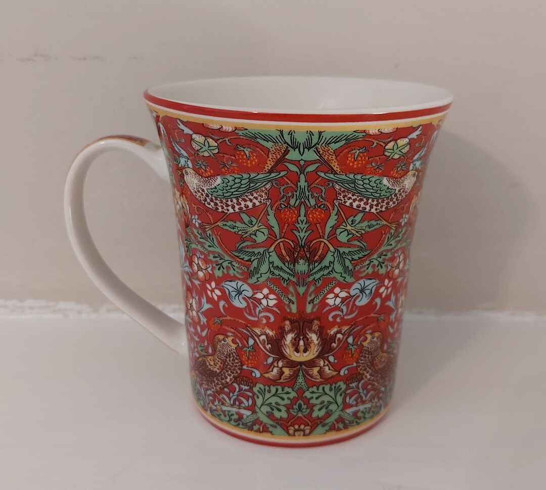 William Morris Strawberry Theif Design Mug - Etsy