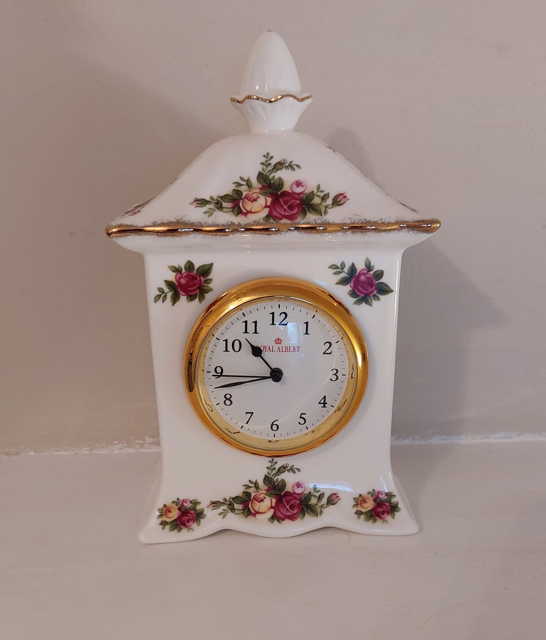 Vintage Royal Albert Old Country Roses Mantle Clock - Etsy