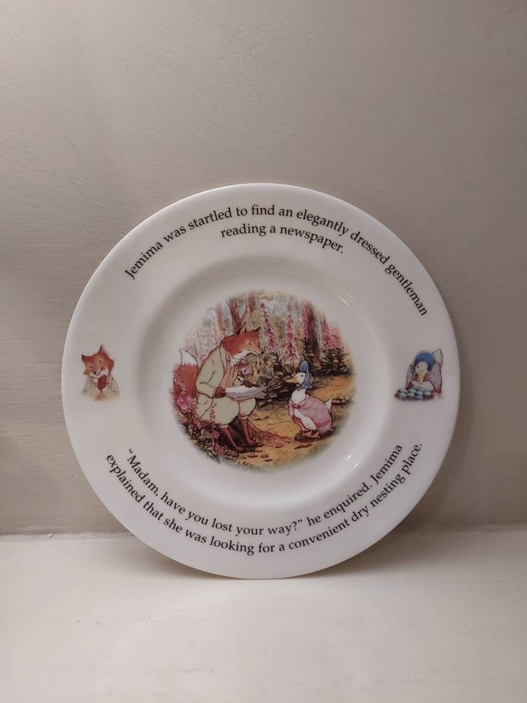 Vintage Royal Doulton Beatrix Potter Jemima Puddleduck 8 Picture Plate ...