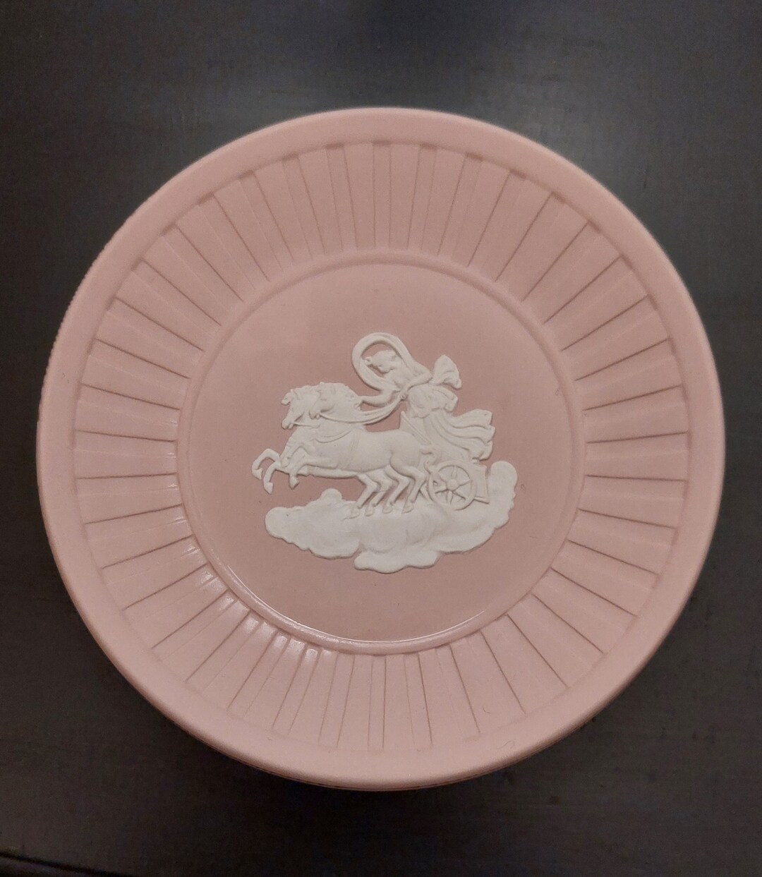 Vintage Wedgwood Pink Jasperware Round Trinket Dish Rare - Etsy