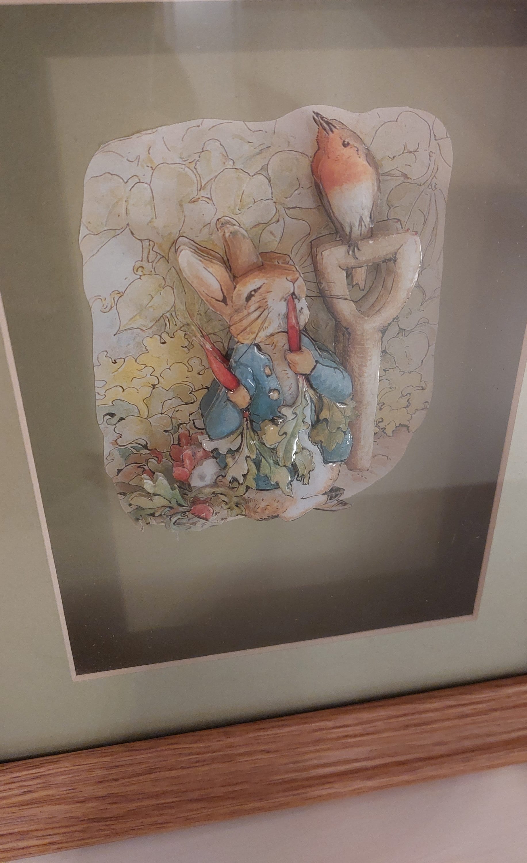 Vintage Beatrix Potter Peter Rabbit Decoupage Framed Picture 33x28cm - Etsy
