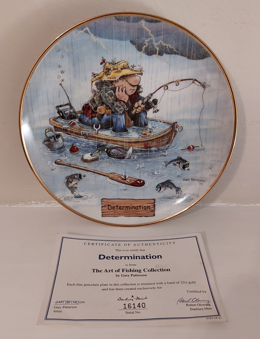 Vintage Danbury Mint the Art of Fishing by Gary Patterson Determination ...