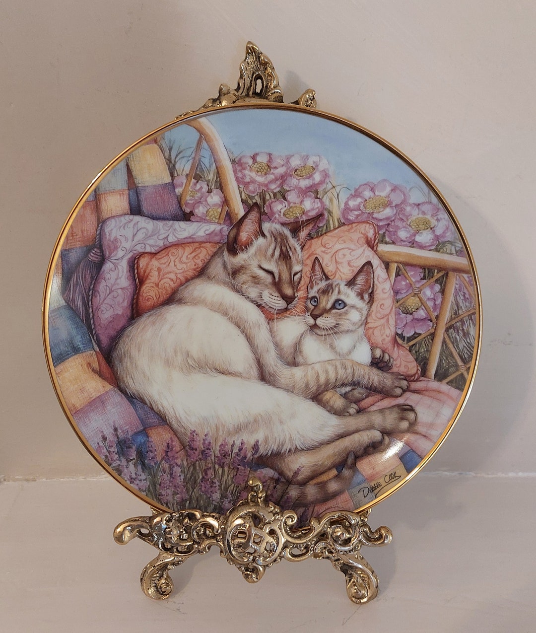 Vintage Danbury Mint Siamese Cats by Debbie Cook 8 Picture Plate A ...
