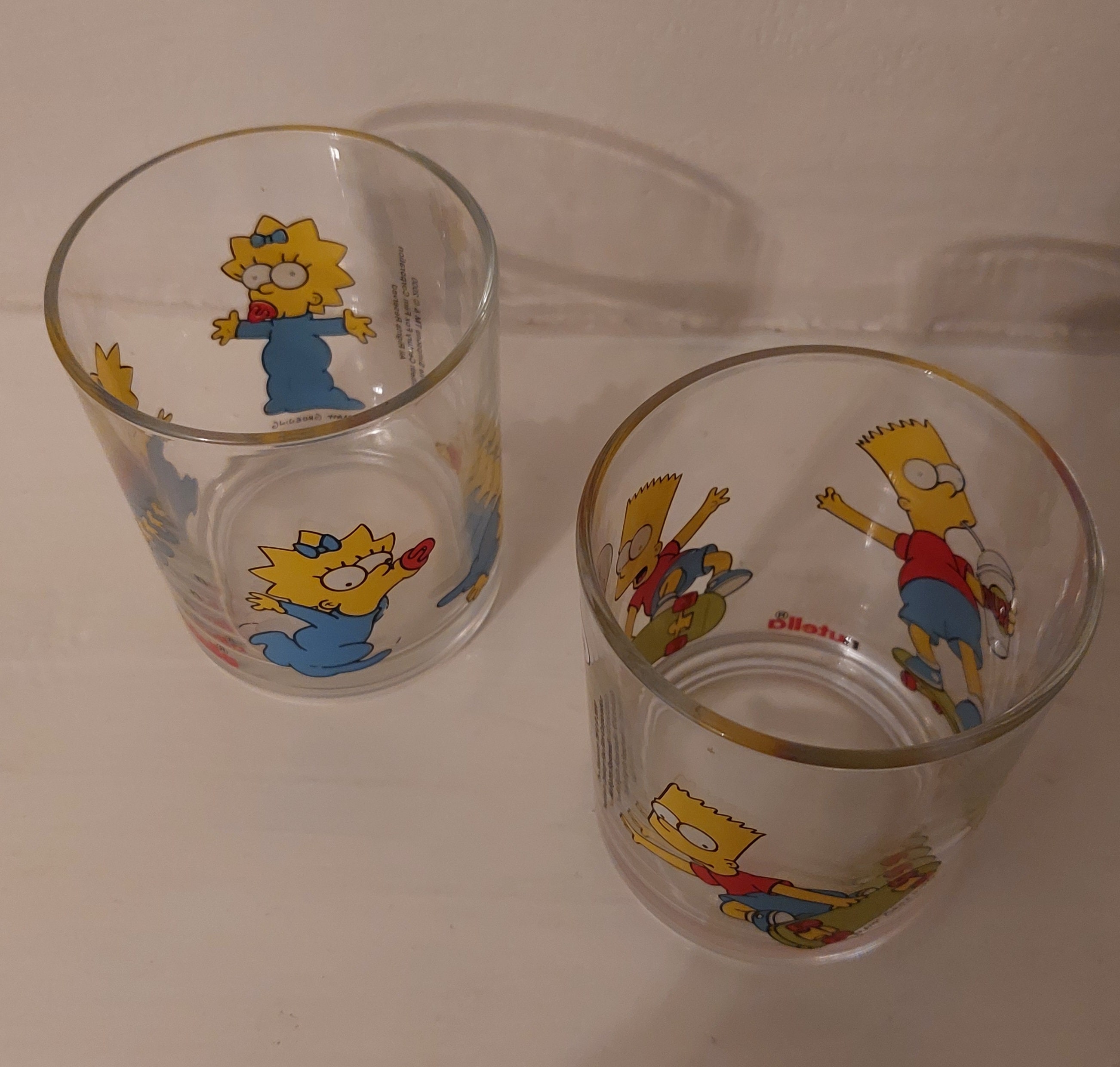 Vintage the Simpsons Glasses Set X2 Tumbers by Nutella - Etsy Australia