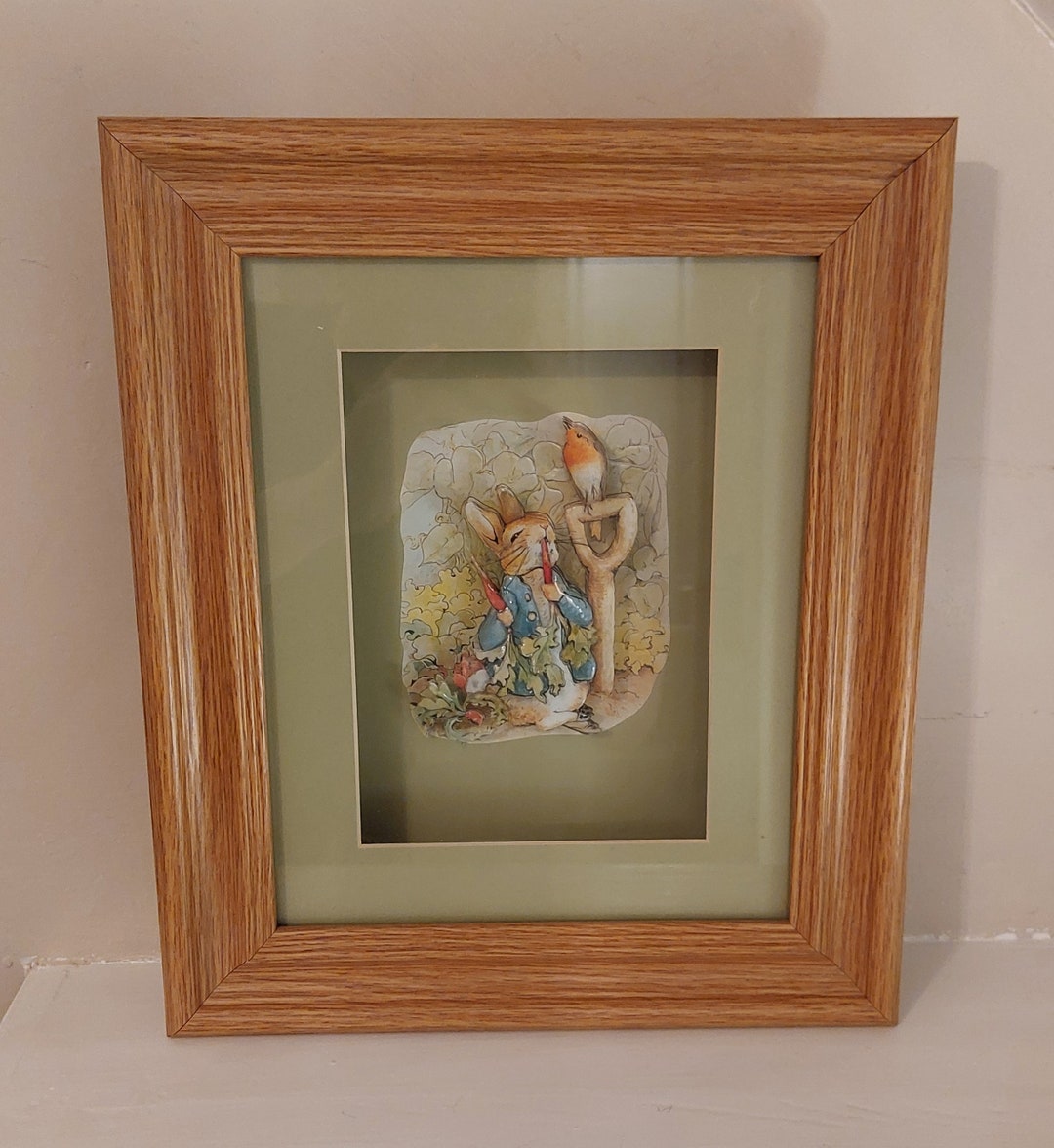 Vintage Beatrix Potter Peter Rabbit Decoupage Framed Picture 33x28cm - Etsy