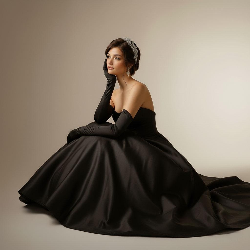 Long Black Satin Gloves: Elegant Opera, Prom, Red Carpet Events - Etsy