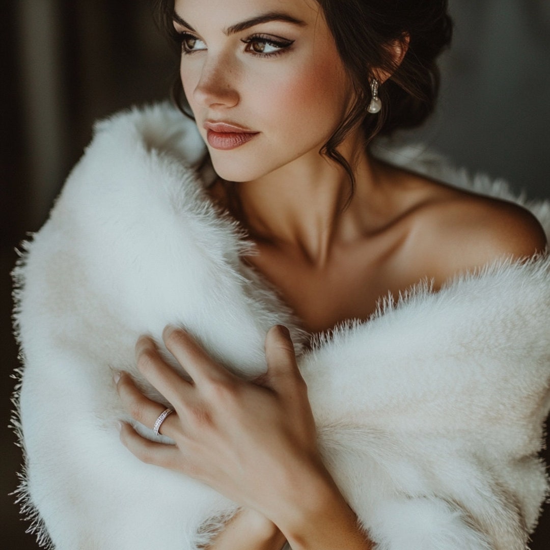 Winter Faux Fur Wrap for Wedding and Formal Wear - Etsy