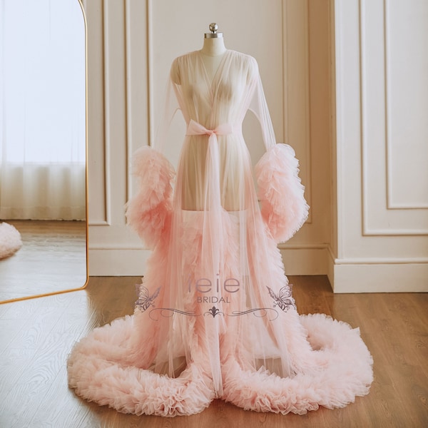 Tulle Maternity Robe - Etsy