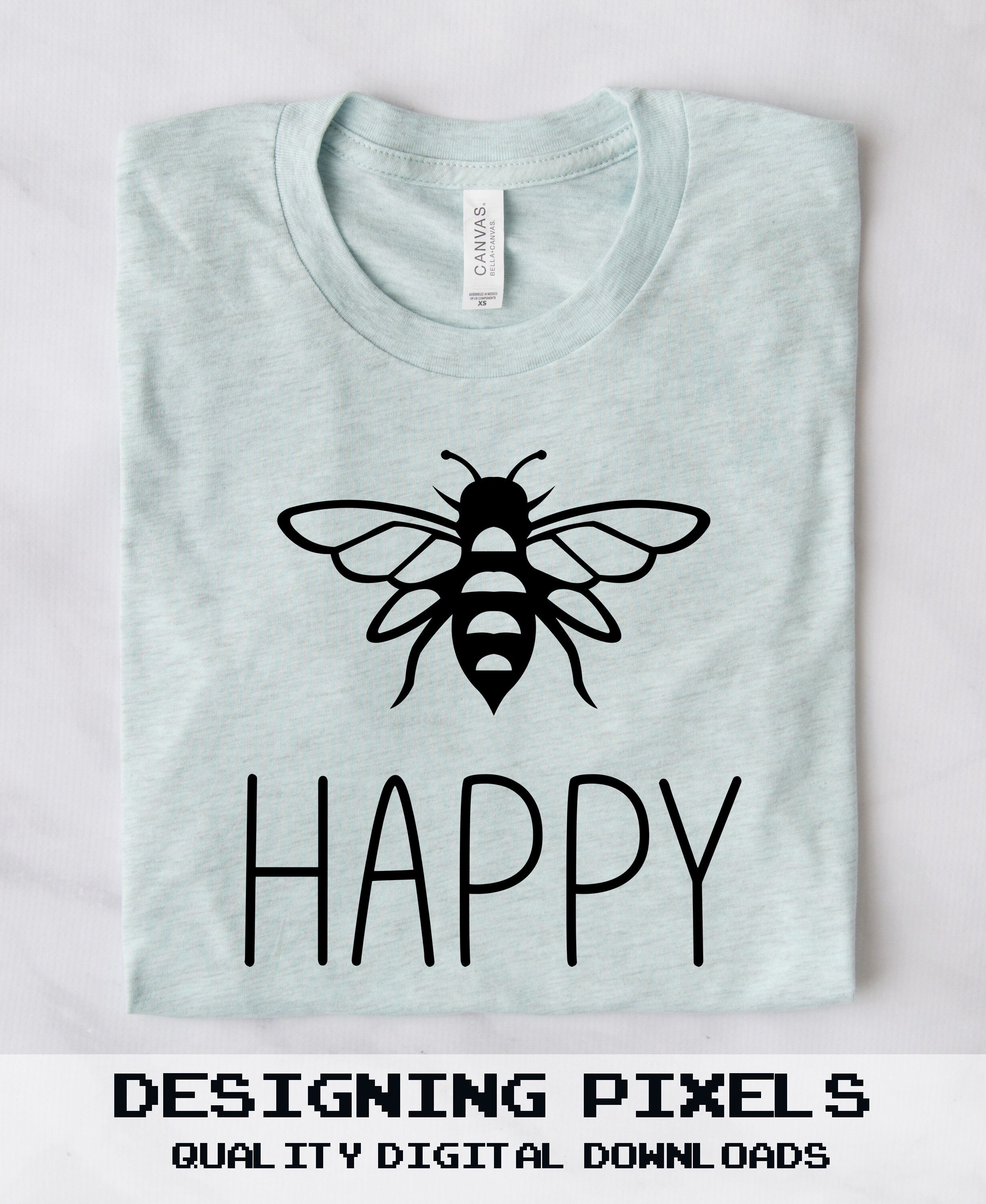 Bee Happy SVG, Bee SVG, Positive Quote SVG, Inspirational Quote Png ...