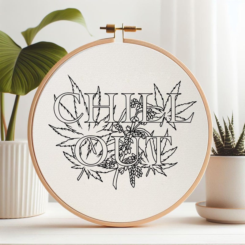 Cannabis Embroidery - Etsy