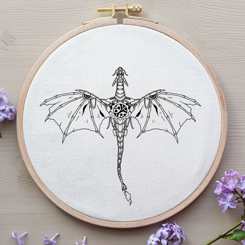 Dragon Hand Embroidery Pattern - Etsy