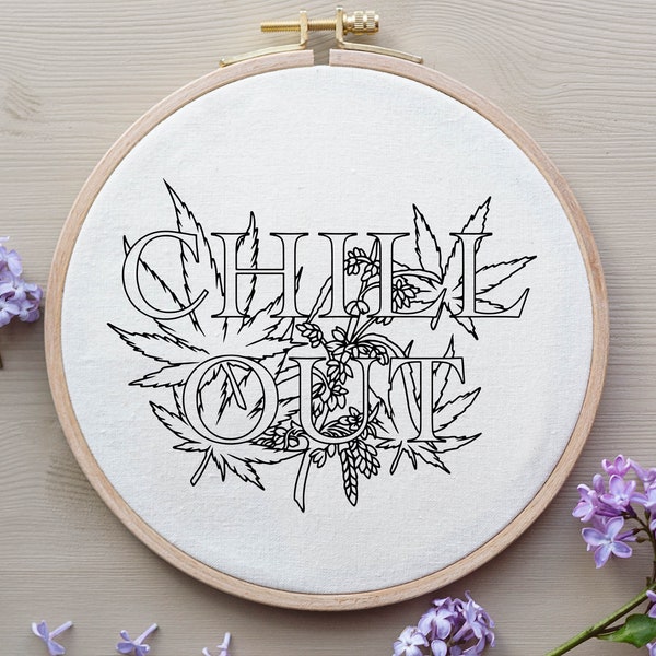 Cannabis Embroidery - Etsy
