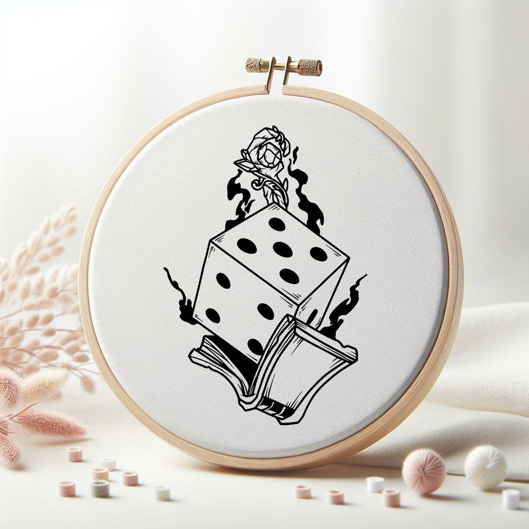 Dnd Dice Hand Embroidery Pattern , Sorcerer Class Embroidery PDF ...