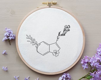 Floral Serotonin Embroidery Design - Etsy
