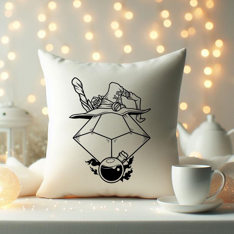 Dnd Dice Hand Embroidery Pattern , Wizard Class Embroidery PDF Pattern ...