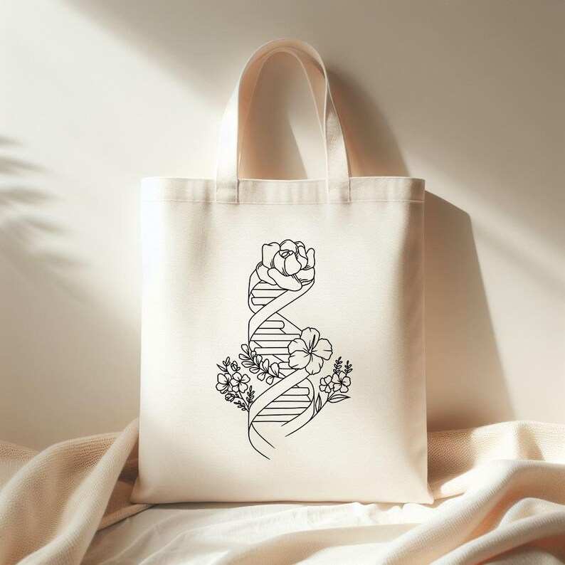 DNA Hand Embroidery Pattern , Science Atomic Floral Design for Instant ...