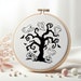 Halloween Spooky Ghost Hand Embroidery Pattern , Graveyard Tree Easy ...