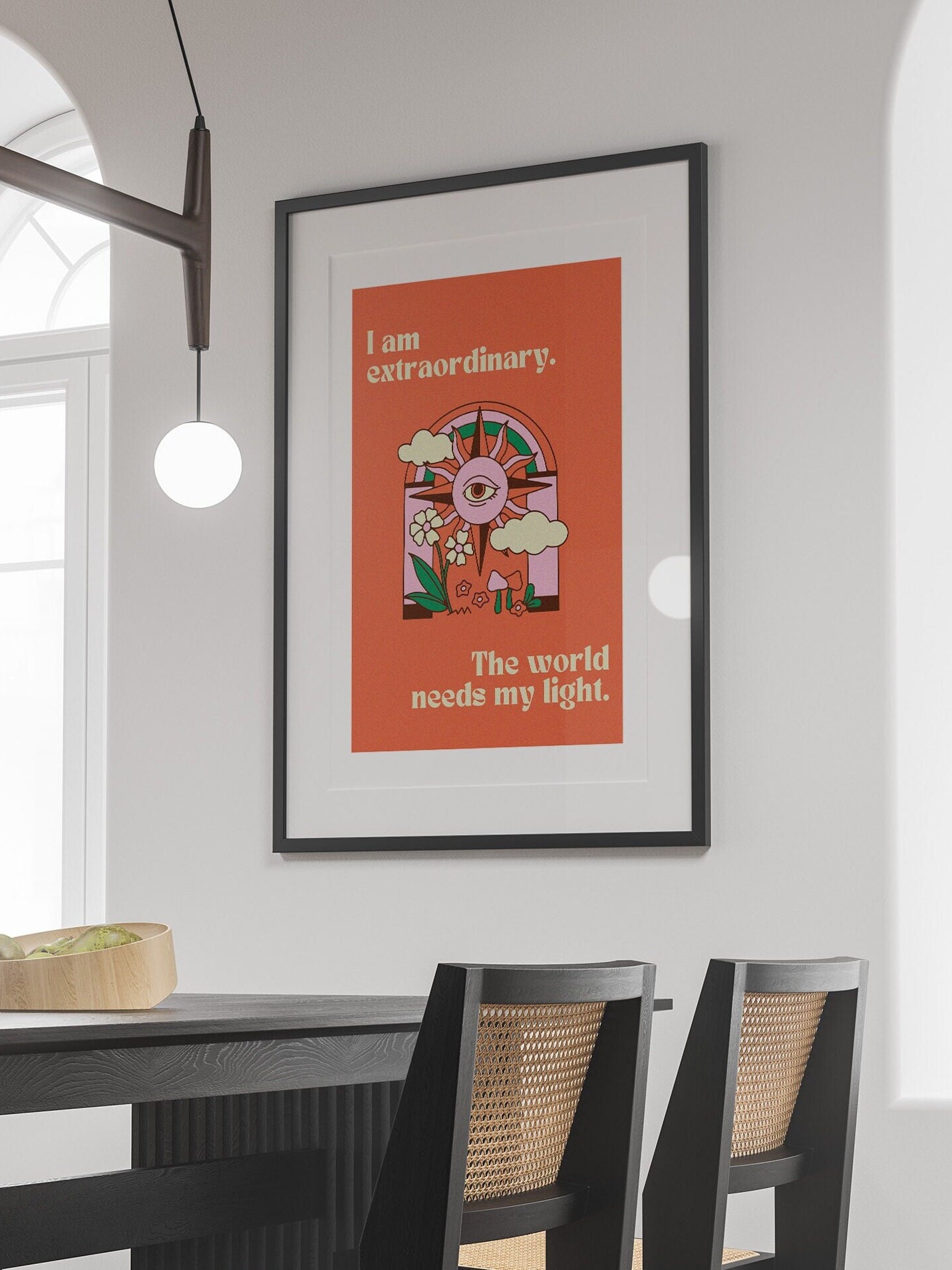 Positive Affirmation Poster Art, Motivational Wall Decor, Inspirational ...