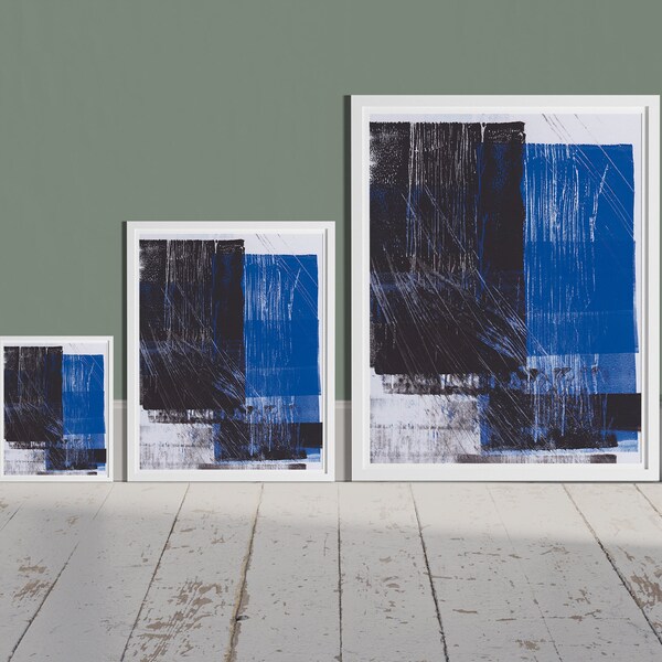 Abstract Linocut - Etsy